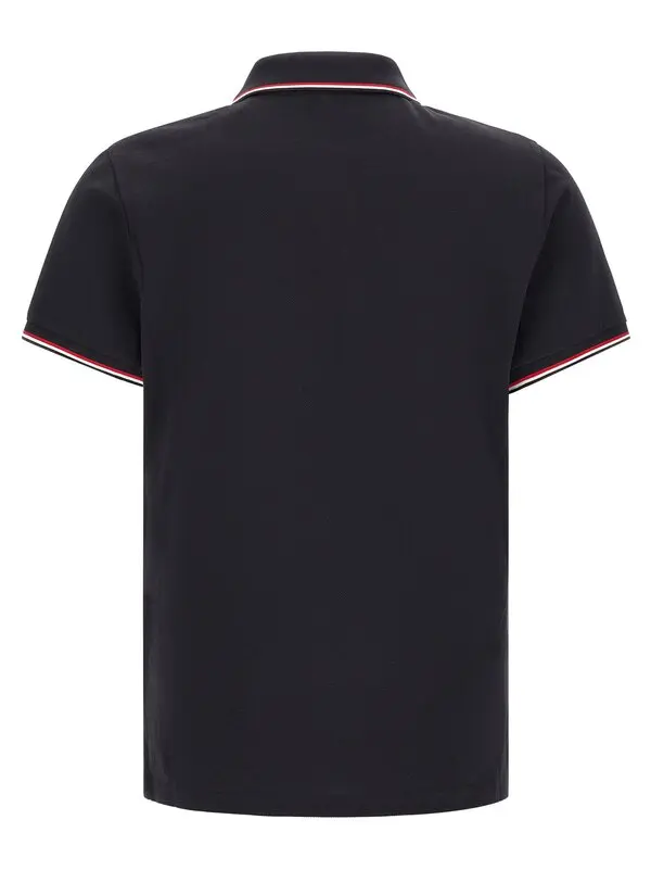 Moncler Tricolor Trim Polo Shirt