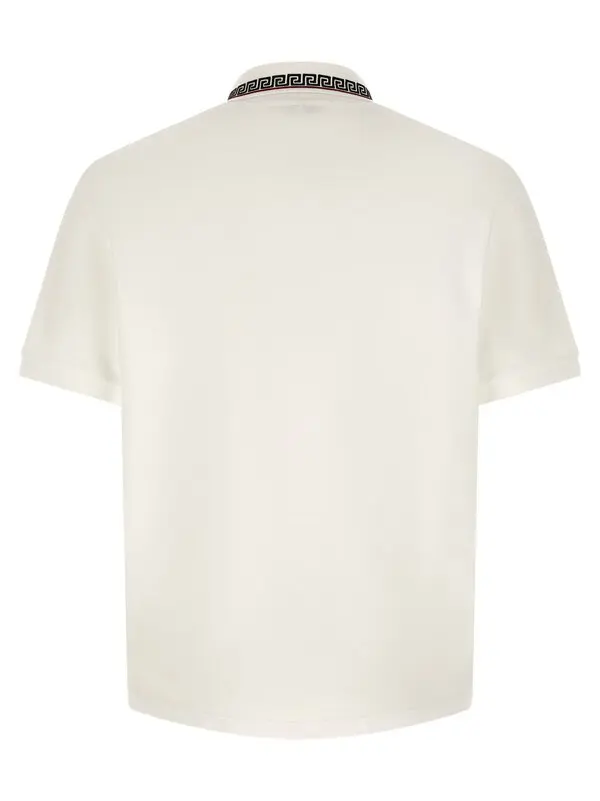 Versace Greca' Polo Shirt - White