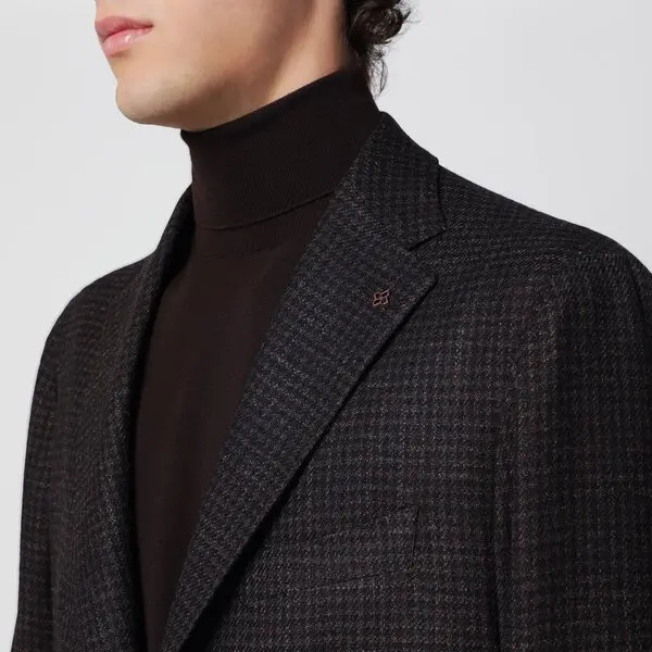 Tagliatore Single-breasted Jacket With A Micro Check Pattern