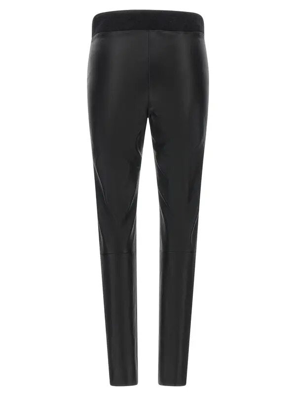 Brunello Cucinelli Stretch Nappa Leather Leggings - Black