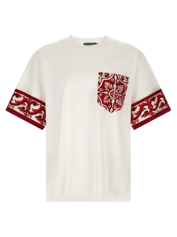 Dolce & Gabbana Maiolica' T-shirt - Red