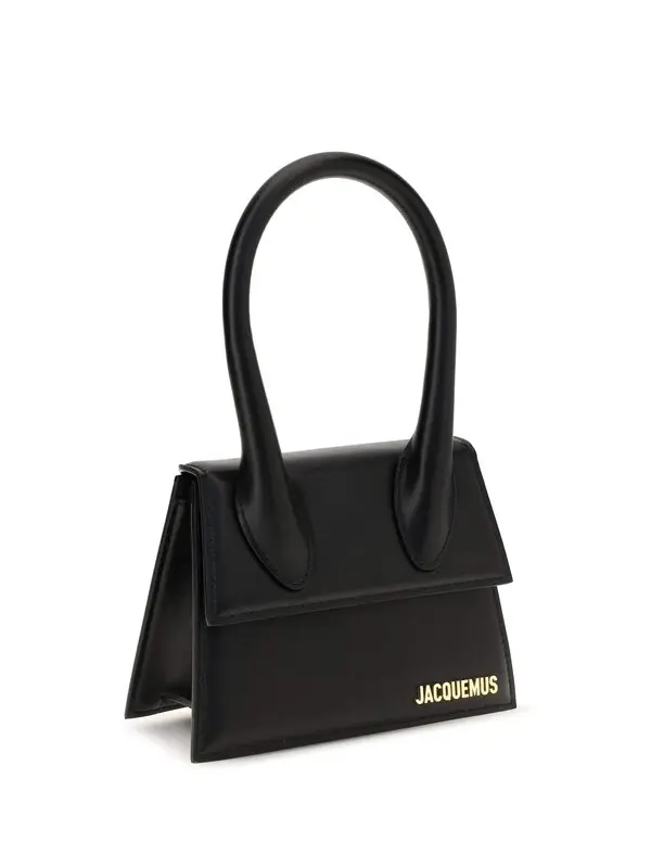 Jacquemus Le Chiquito Medium Leather Top Handle Bag - Black