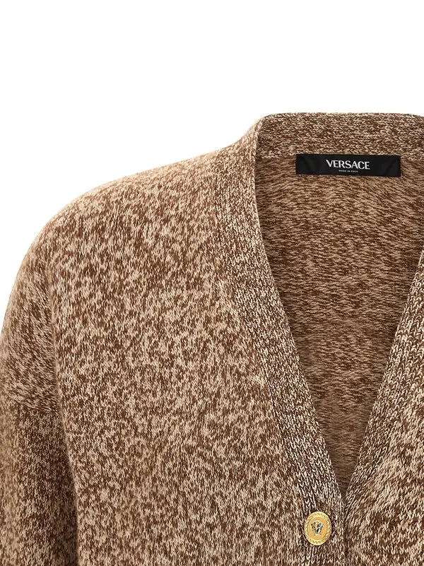 Versace Medusa '95 Button Cardigan - Cream