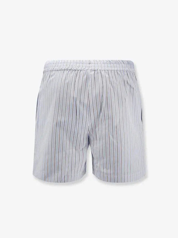 Attico Striped Cotton Shorts - Multicolor