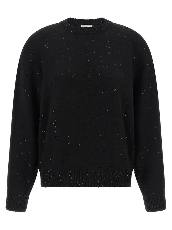 Brunello Cucinelli Diamante' Sweater - Black