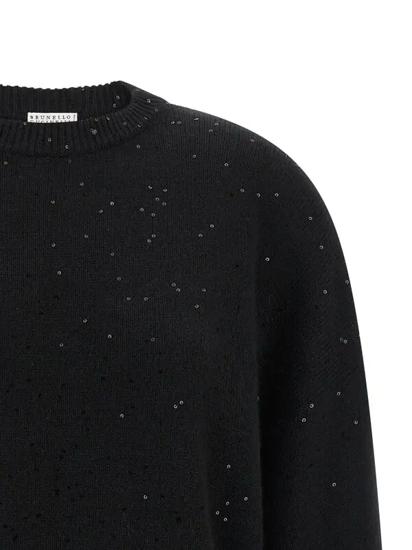 Brunello Cucinelli Diamante' Sweater - Black