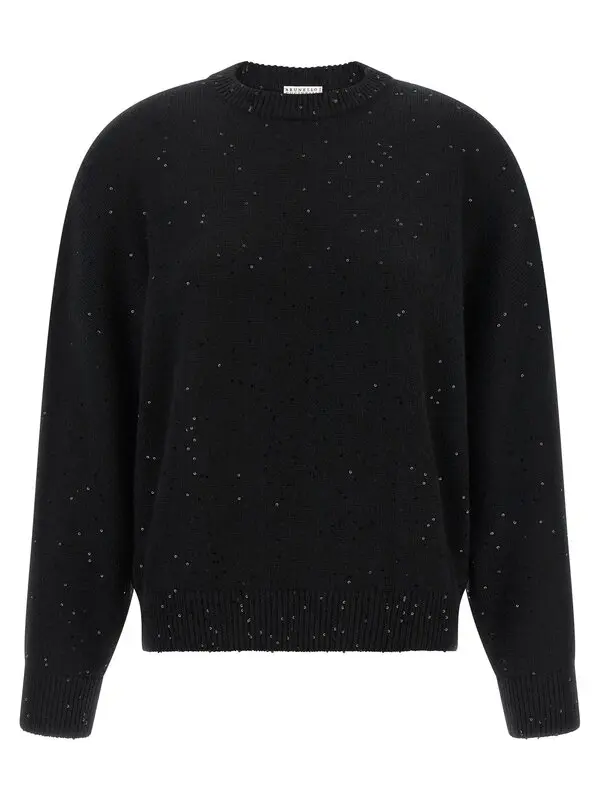 Brunello Cucinelli Diamante Sweater - Black