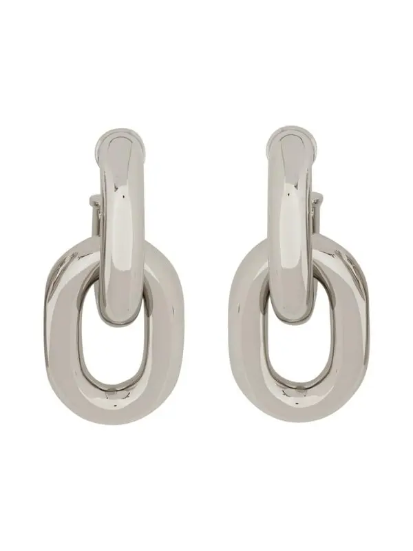 Rabanne Orecchini Doppio Cerchio Xl Link - Silver