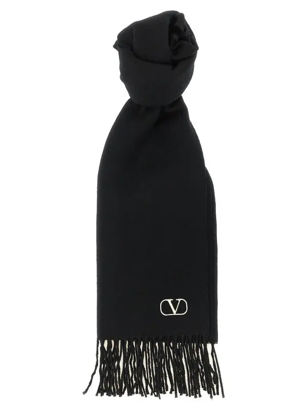 Valentino Garavani Cashmere Scarf With Fringes - Multicolor