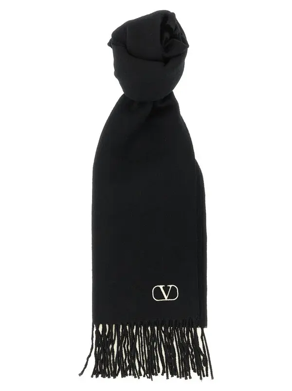 Valentino Garavani Cashmere Scarf With Fringes - Multicolor