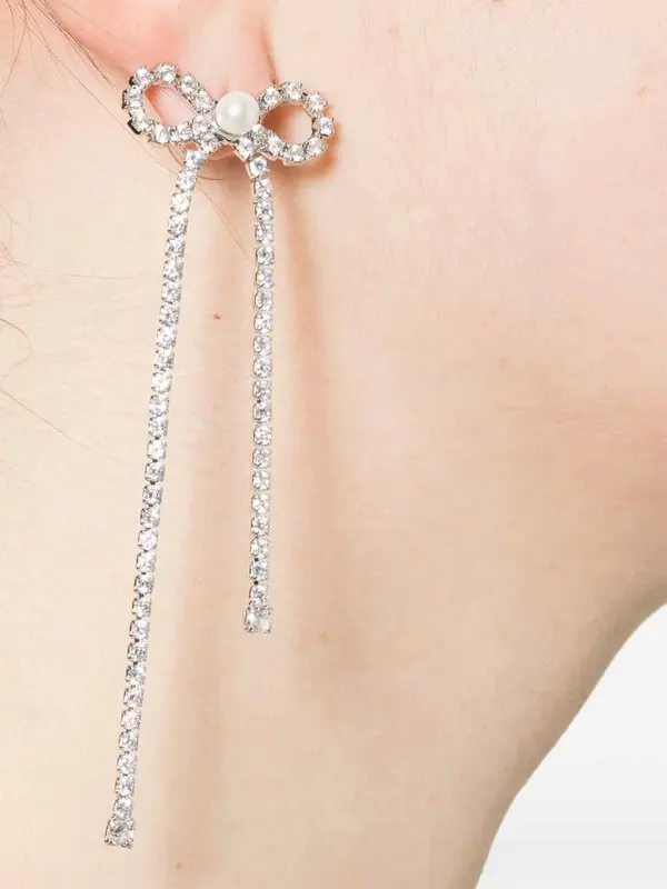 SELF-PORTRAIT Crystal Drop Earrings