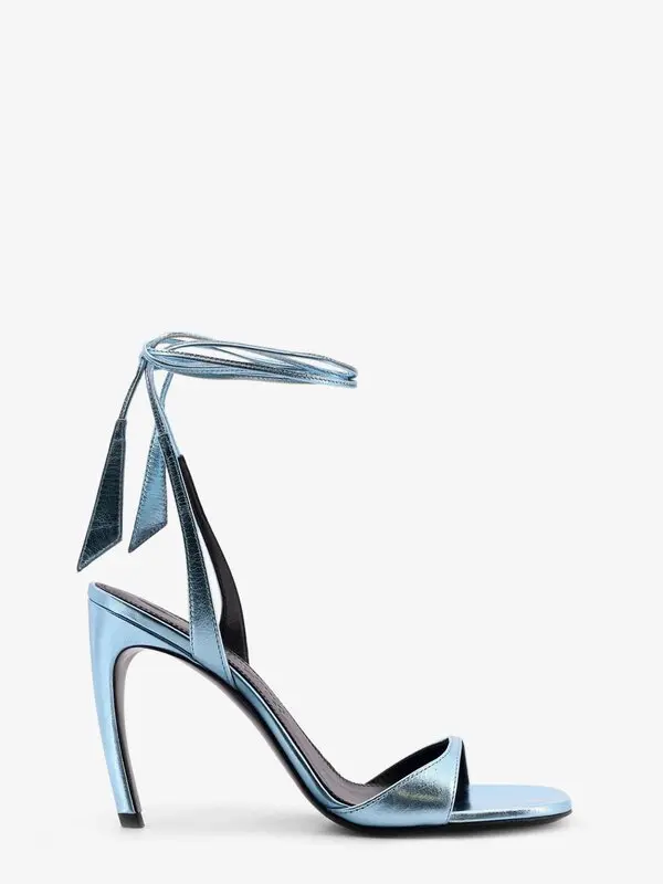 Attico Ora Satin Sandals - Blue