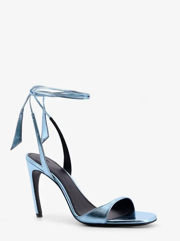 Attico Ora Satin Sandals - Blue