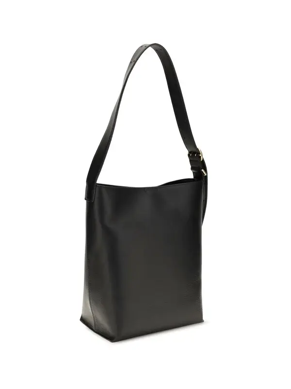 JIL SANDER Cannolo Leather Shoulder Bag