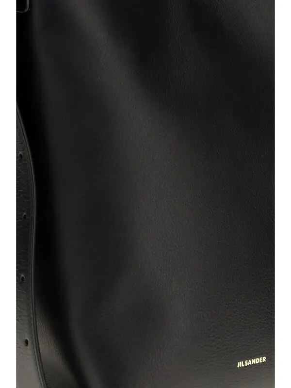JIL SANDER Cannolo Leather Shoulder Bag