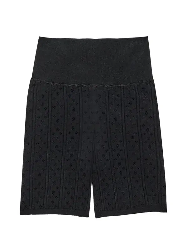 JW Anderson Perforated Knit Shorts - Black