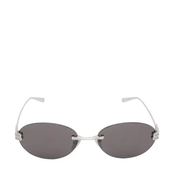 Balenciaga Gossip Oval Sunglasses - Silver