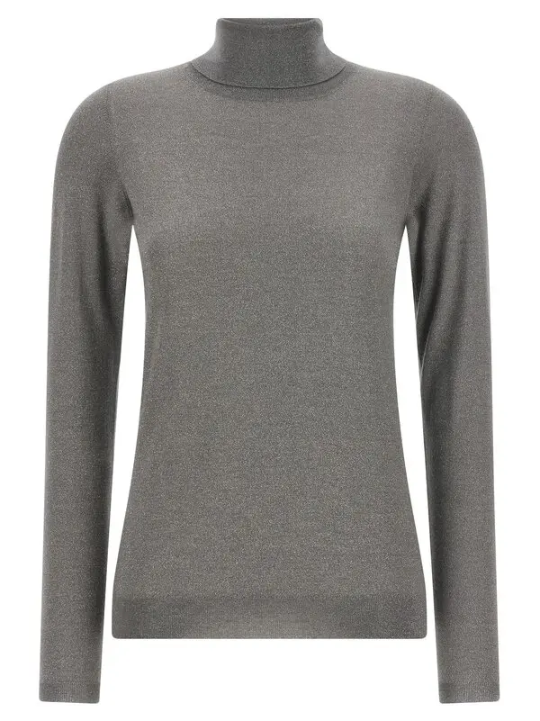 Brunello Cucinelli Sparkling' Turtleneck Sweater - Gray