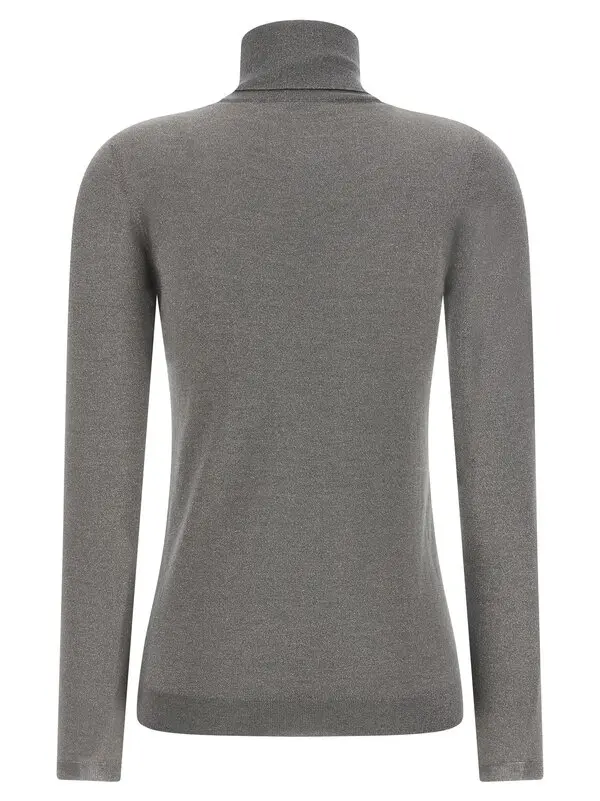 Brunello Cucinelli Sparkling' Turtleneck Sweater - Gray
