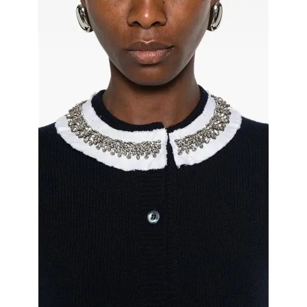 Prada Virgin Wool Cashmere Cardigan - Blue
