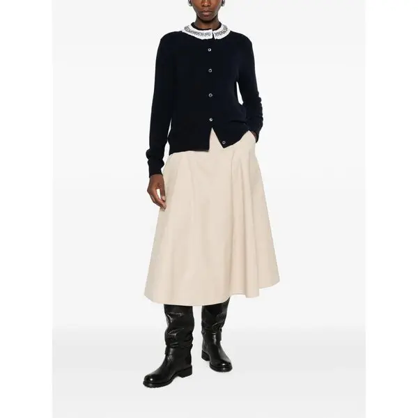 Prada Virgin Wool Cashmere Cardigan - Blue