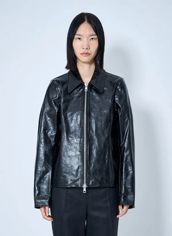 Our Legacy Mini Top Dyed Leather Jacket