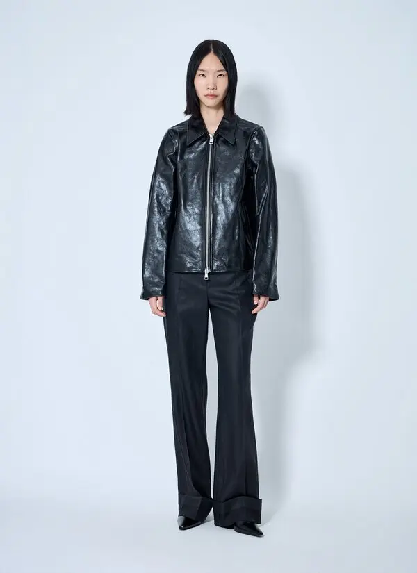 Our Legacy Mini Top Dyed Leather Jacket
