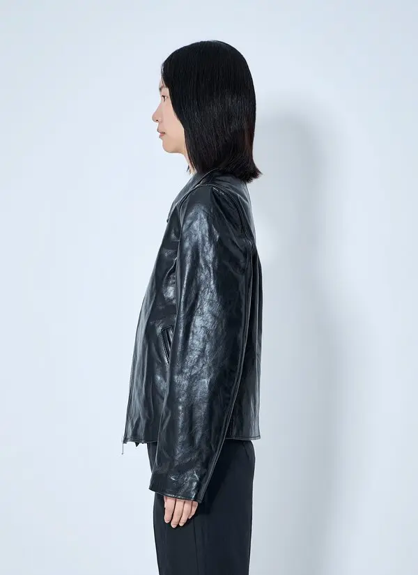 Our Legacy Mini Top Dyed Leather Jacket