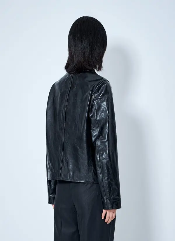 Our Legacy Mini Top Dyed Leather Jacket