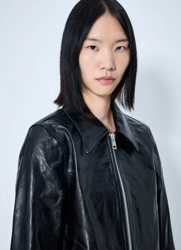Our Legacy Mini Top Dyed Leather Jacket