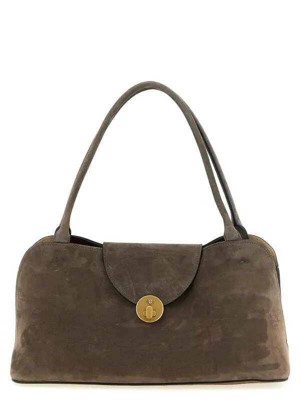 Versace Vivian Suede Shoulder Bag - Brown