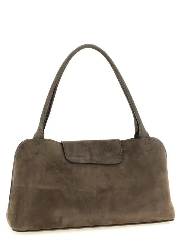 Versace Vivian Suede Shoulder Bag - Brown