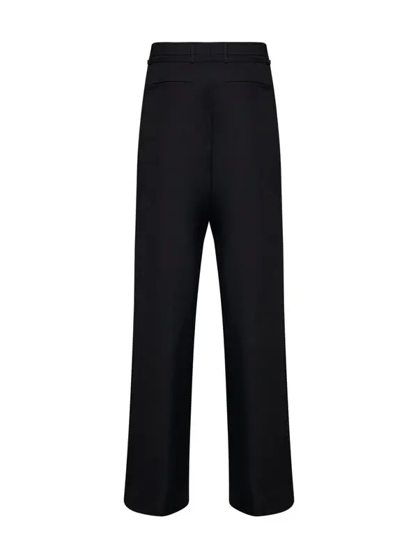 Dries Van Noten Wool Peacha Belted Trousers - Multicolor