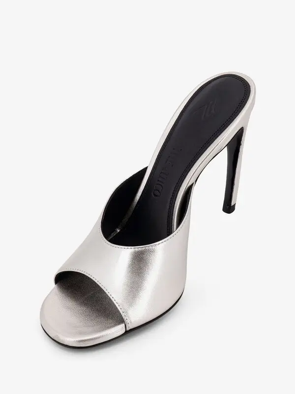 Attico Laminated Leather Betta Sandals