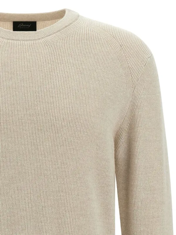Brioni Cashmere And Wool Crewneck Sweater