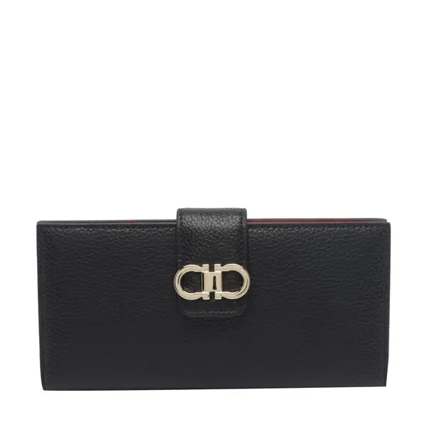 FERRAGAMO Continental Wallet - Black