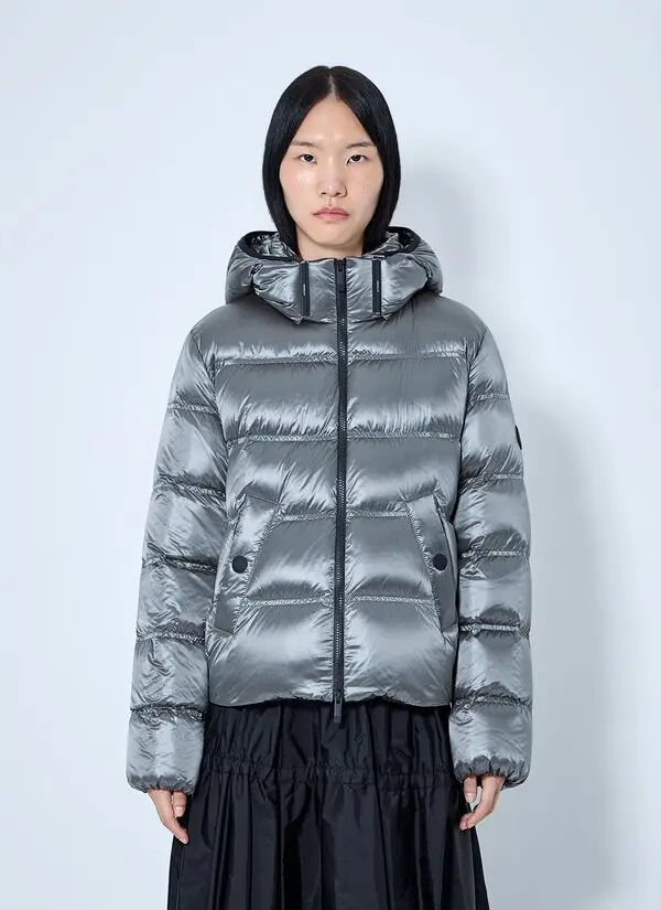 Moncler Sensation Short Down Jacket - Gray