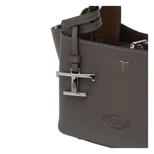 TOD'S Micro Leather Handbag With T Timeless Pendant