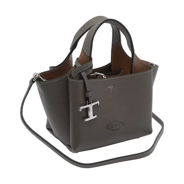 TOD'S Micro Leather Handbag With T Timeless Pendant