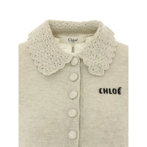 Chloé Logo Slim Fit Cardigan