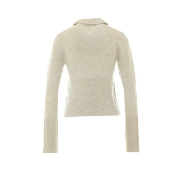 Chloé Logo Slim Fit Cardigan - Gray
