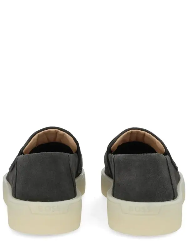 BOSS Kieran Suede Mocassino - Gray