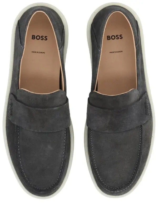 BOSS Kieran Suede Mocassino - Gray