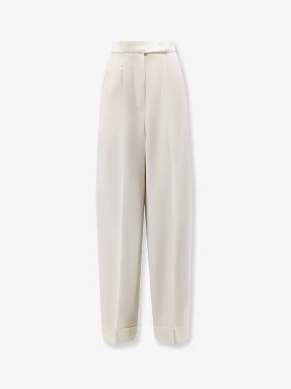 Max Mara Virgin Wool Wide Leg Trousers