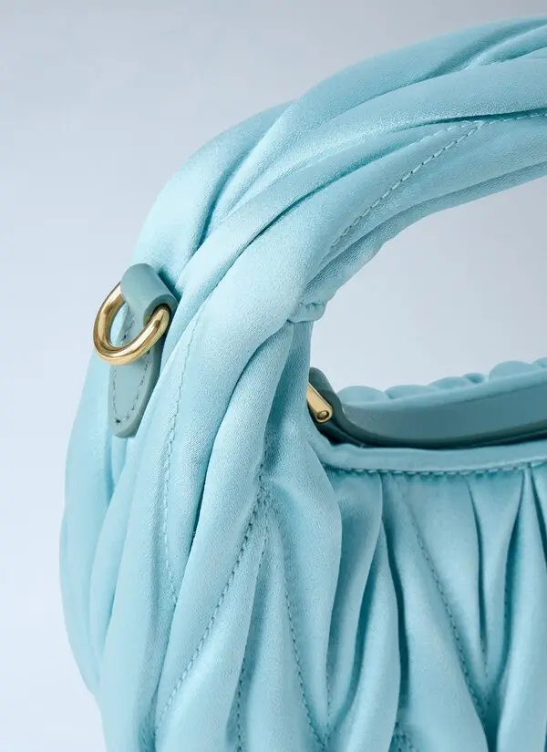 Miu Miu Wander Matelassé Satin Mini Bag