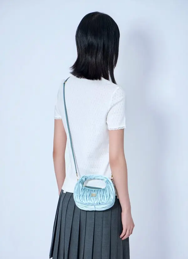 Miu Miu Wander Matelassé Satin Mini Bag