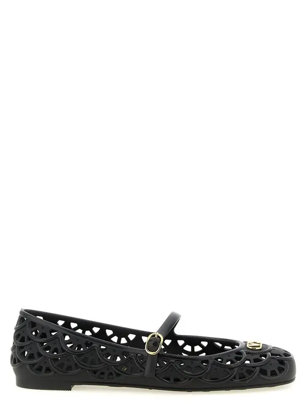 Valentino Garavani Ondette' Ballet Flats - Black