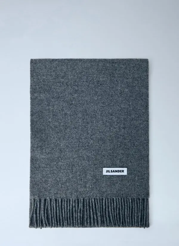 JIL SANDER Fringed Wool Scarf