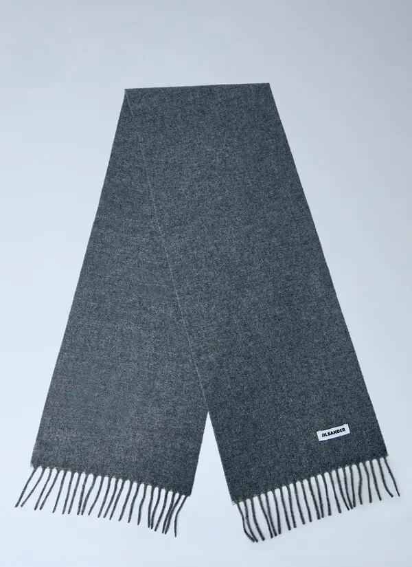 JIL SANDER Fringed Wool Scarf