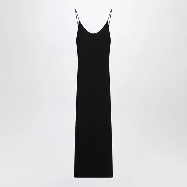 Saint Laurent Backless Viscose Maxi Dress